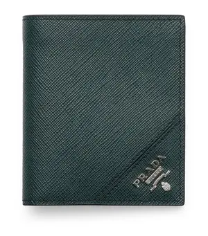 Prada Saffiano Leather Wallet Green