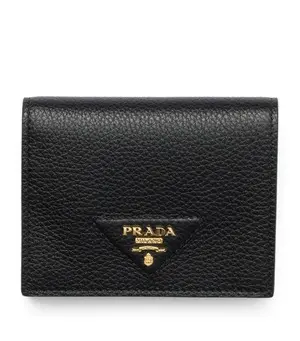 Prada Small Leather Wallet - Black