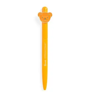 Harrods Bear Topper Ballpoint Pen - Orange