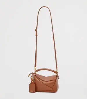 Loewe Mini Leather Puzzle Top-handle Bag - Brown