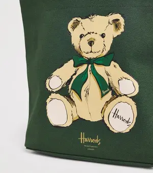 Harrods Small Henry Bear Tote - Green