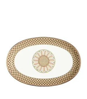La DoubleJ Porcelain Napoli Oval Platter - Pink