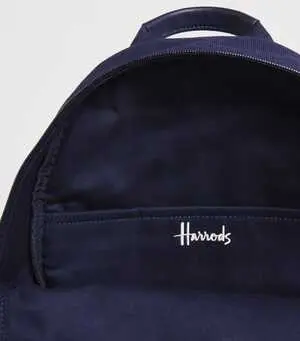 Harrods Cotton Emblem Backpack - Navy