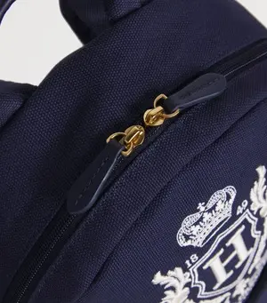 Harrods Cotton Emblem Backpack - Navy