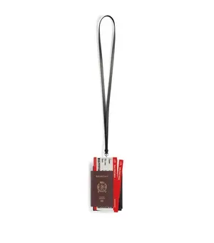 Balenciaga Calfskin Passport Phone Holder - Red
