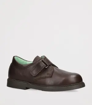 PAPOUELLI Leather Fergus Shoes - Brown