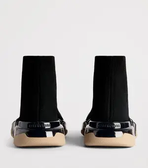 Balenciaga Speed 2.0 Sneakers With Clear Sole - Black