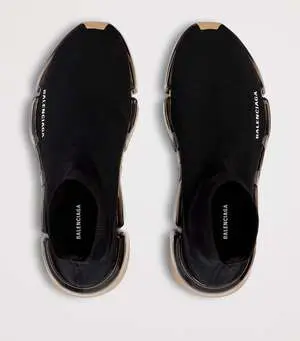 Balenciaga Speed 2.0 Sneakers With Clear Sole - Black