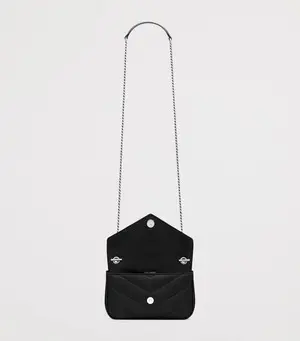 Saint Laurent Mini Matelassé Loulou Shoulder Bag - Black