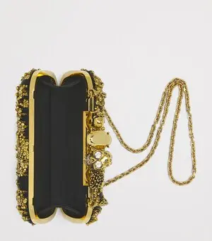 Alexander McQueen Embellished Skull Knuckle Clutch