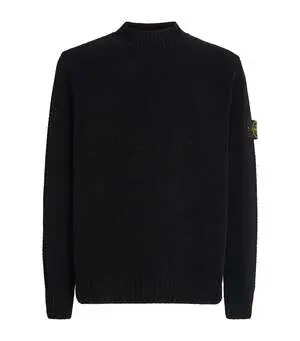 Stone Island Cotton Compass Sweater - Black