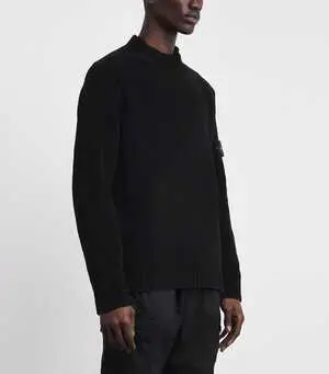 Stone Island Cotton Compass Sweater - Black