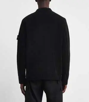 Stone Island Cotton Compass Sweater - Black