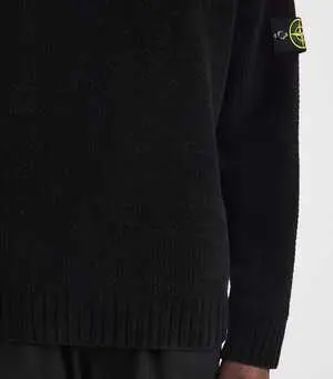 Stone Island Cotton Compass Sweater - Black