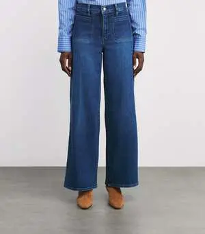 FRAME Le Slim Palazzo Bootcut Jeans - Blue