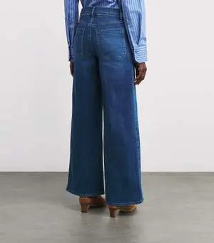 FRAME Le Slim Palazzo Bootcut Jeans - Blue