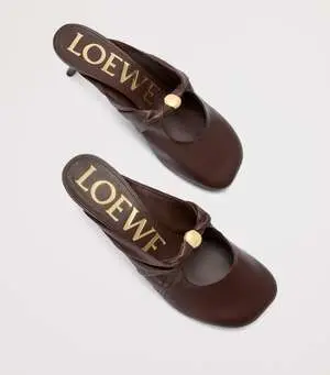 Loewe Lambskin Pebble Heeled Mules