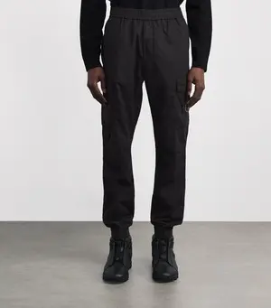 Stone Island Stretch-cotton Cargo Trousers - Black