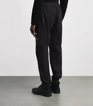 Stone Island Stretch-cotton Cargo Trousers - Black