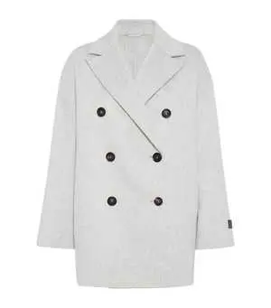 Brunello Cucinelli Cashmere Double-breasted Pea Coat