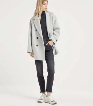 Brunello Cucinelli Cashmere Double-breasted Pea Coat