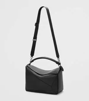 Loewe Large Puzzle Edge Top-handle Bag - Black