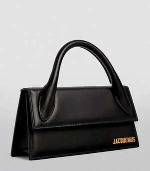 Jacquemus Leather Le Chiquito Long Top-handle Bag - Black