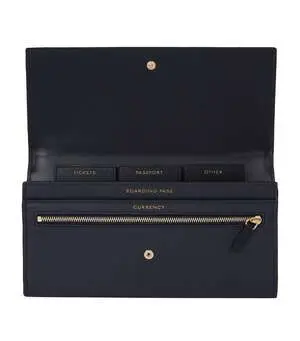 Smythson Leather Marshall Travel Wallet