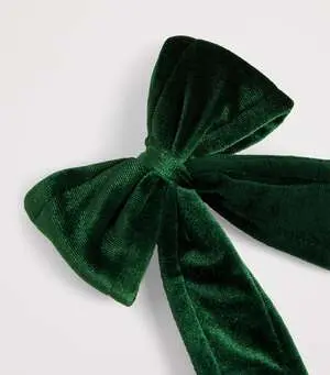 LUXURY GARLAND Velvet Bow Tree Decoration - Green