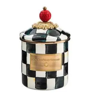 MACKENZIE-CHILDS Small Courtly Check Canister - Black