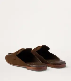 Prada Suede Mules - Brown