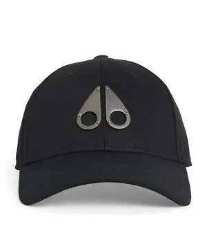 Moose Knuckles Cotton Baseball Cap With Logo - Black