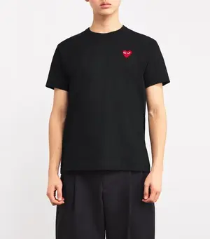 Play Comme Des Garcon Heart Logo T-shirt - Black
