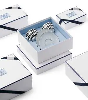 Prada Chequerboard Cappuccino Cup And Saucer