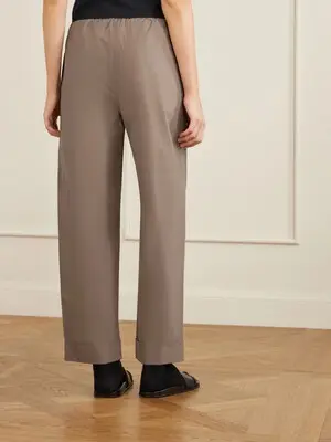 THE ROW Delano Cropped Wide-leg Pants - Neutrals