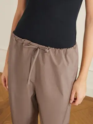 THE ROW Delano Cropped Wide-leg Pants - Neutrals