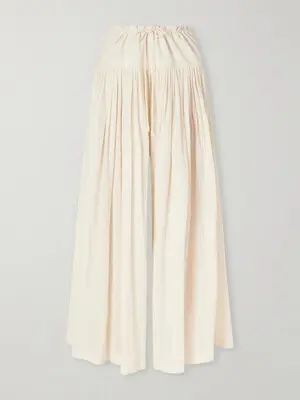 THE ROW Berenice Pleated Wide-leg Pants - Neutrals