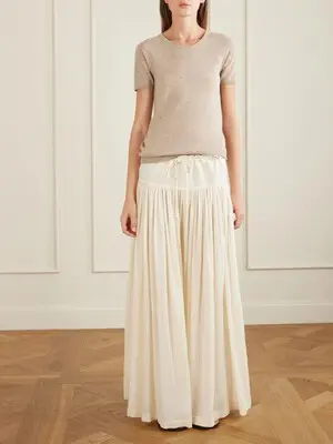 THE ROW Berenice Pleated Wide-leg Pants - Neutrals