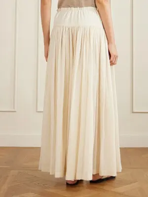 THE ROW Berenice Pleated Wide-leg Pants - Neutrals