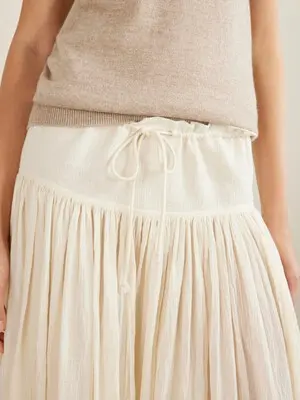 THE ROW Berenice Pleated Wide-leg Pants - Neutrals