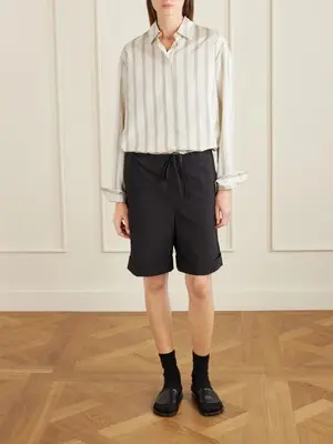 THE ROW Sisilia Oversized Pinstriped Silk-twill Shirt