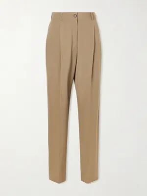 THE ROW Gianni Pleated Wool Pants