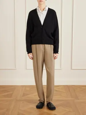 THE ROW Gianni Pleated Wool Pants