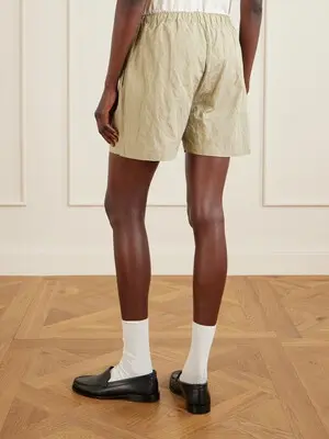 WILLY CHAVARRIA Cotton Poplin Boxer Shorts - Neutrals