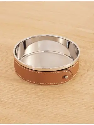 Ralph Lauren Wyatt Leather-trimmed Stainless Steel Bottle Coaster - Multi