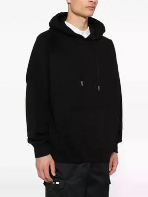 WOOYOUNGMI Hooded Sweatshirt With Logo Patch - Black