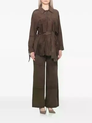 P.a.r.o.s.h Fringed Leather Jacket