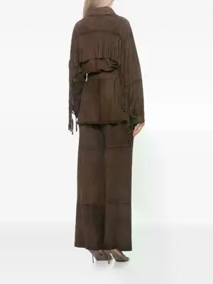 P.a.r.o.s.h Fringed Leather Jacket