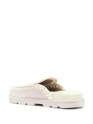 Mou Almond Suede Slippers
