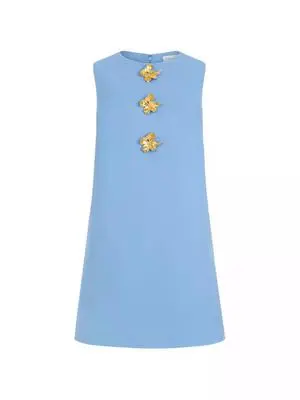 Oscar De La Renta Button-detail Wool Shift Dress